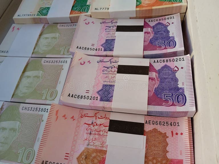 Pakistani Currency New Note with Different Value Like 100 Rupees, 50 ...
