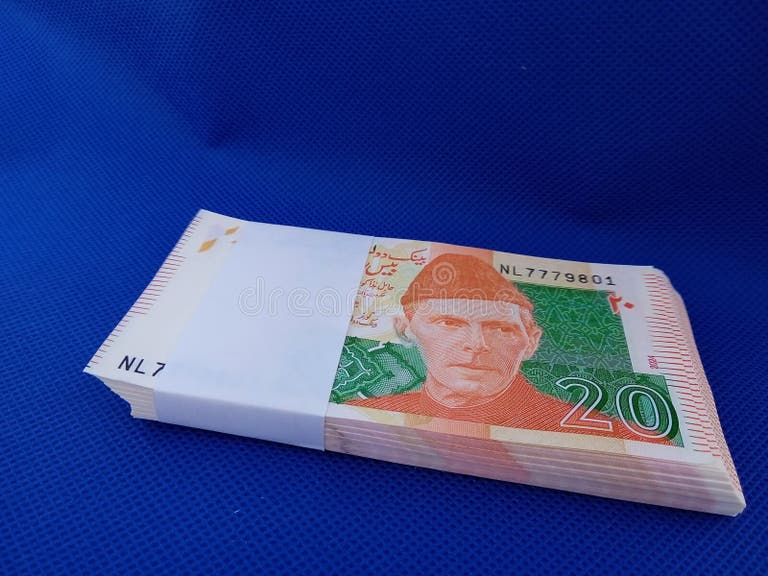 Pakistani Currency New Note 20 Rupees Bundle. New Copy of Rs.20 Stock ...