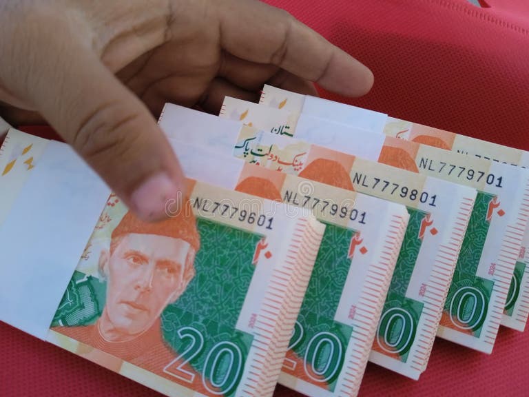 Pakistani Currency New Note 20 Rupees Bundle. New Copy of Rs.20 Stock ...
