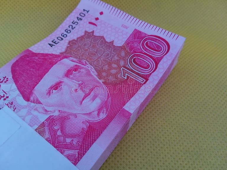Pakistani Currency New Note 100 Rupees Bundle. New Copy of Rs.100 Stock ...