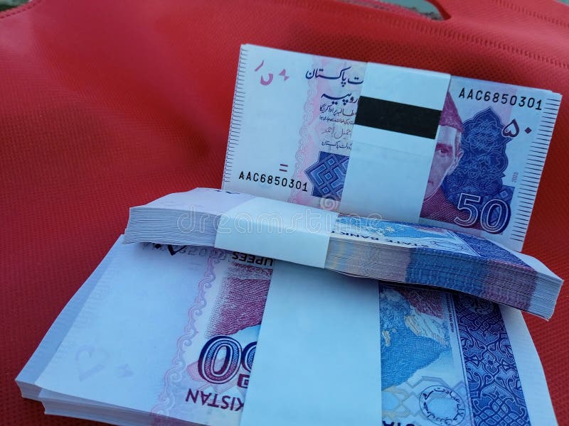 Pakistani Currency New Note 50 Rupees Bundle. New Copy of Rs Stock ...