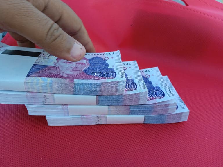 Pakistani Currency New Note 50 Rupees Bundle. New Copy of Rs Stock ...