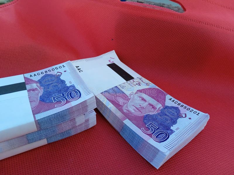 Pakistani Currency New Note 50 Rupees Bundle. New Copy of Rs Stock ...