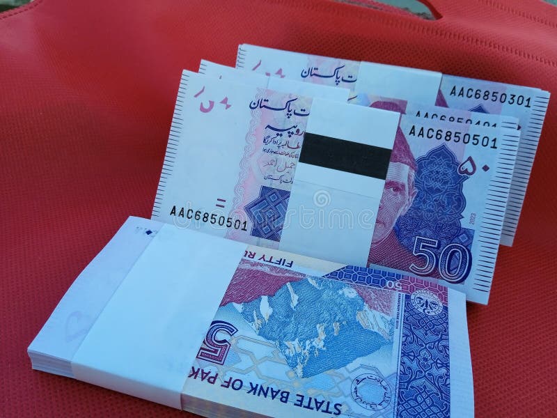 Pakistani Currency New Note 50 Rupees Bundle. New Copy of Rs Stock ...