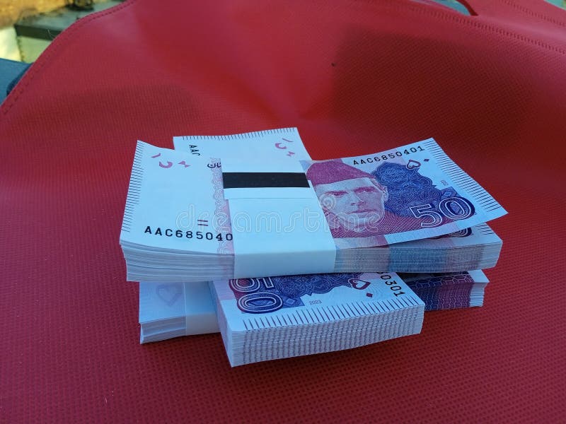 Pakistani Currency New Note 50 Rupees Bundle. New Copy of Rs Stock ...