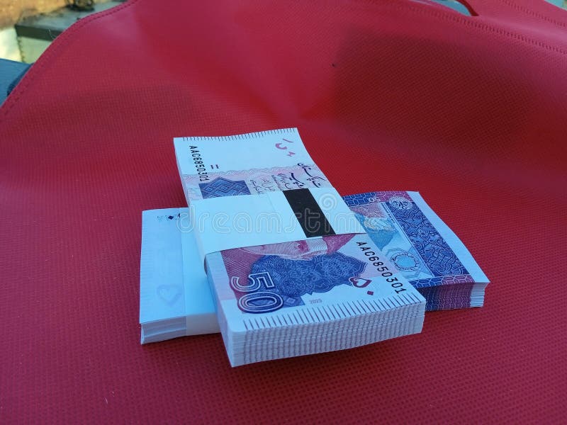 Pakistani Currency New Note 50 Rupees Bundle. New Copy of Rs Stock ...