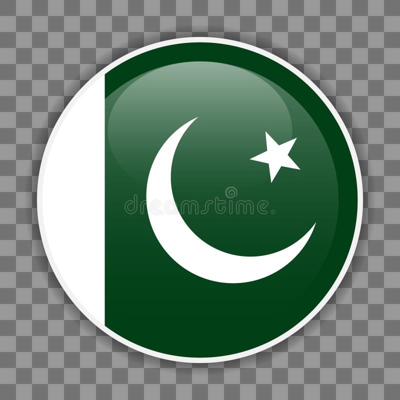 Pakistani Flag Icon on Checkered Background Stock Vector - Illustration ...