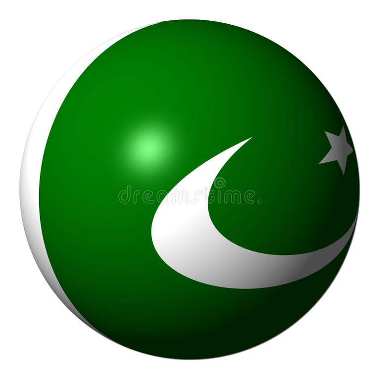 Pakistani flag sphere stock illustration. Illustration of national ...