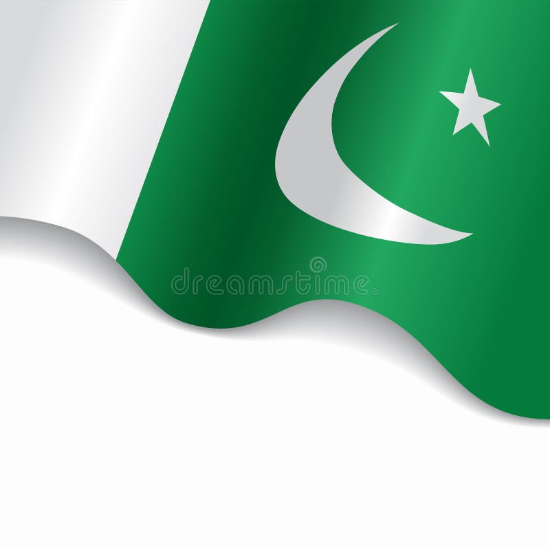 Pakistani Flag Wavy Abstract Background. Vector Illustration. Stock ...