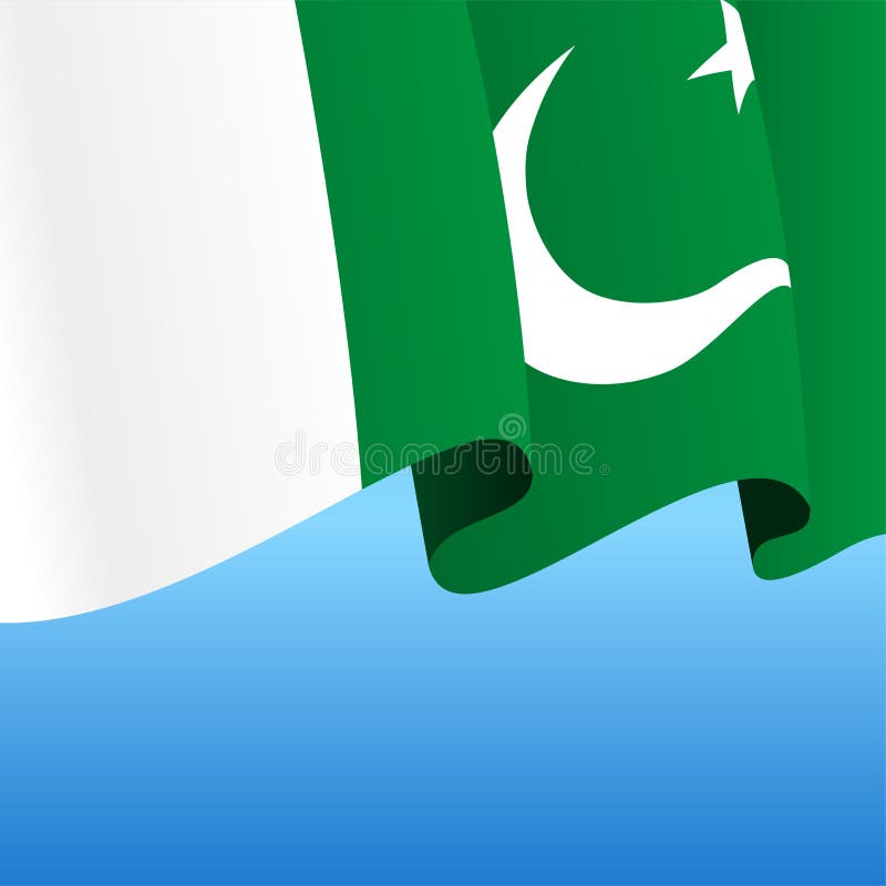 Pakistani Flag Wavy Abstract Background. Vector Illustration. Stock ...