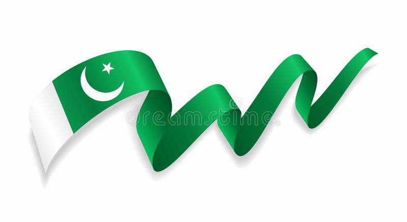 Pakistani Flag Wavy Abstract Background. Vector Illustration. Stock ...