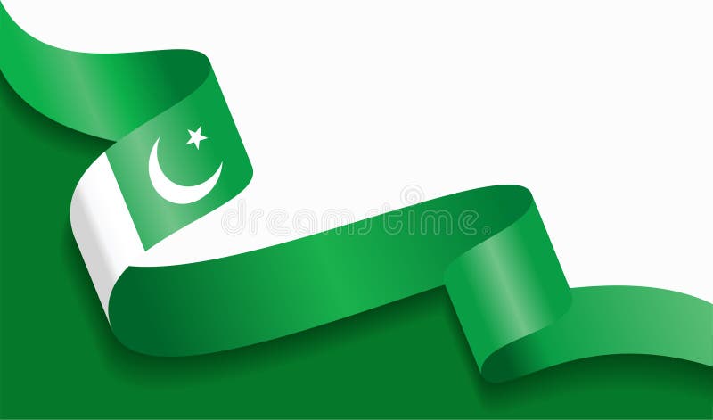 Pakistani Flag Wavy Abstract Background. Vector Illustration. Stock ...