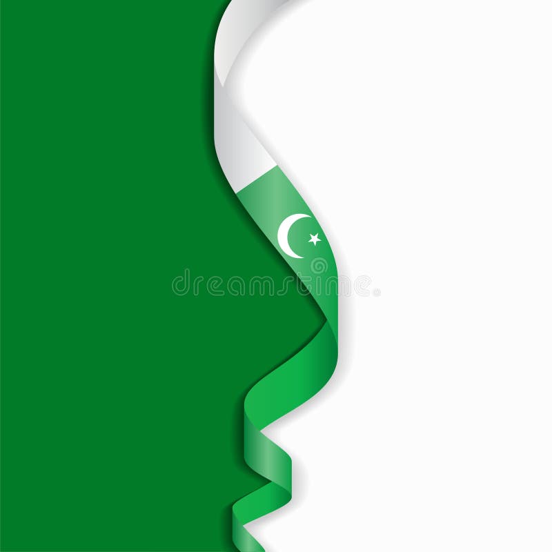 Pakistani Flag Wavy Abstract Background. Vector Illustration. Stock ...
