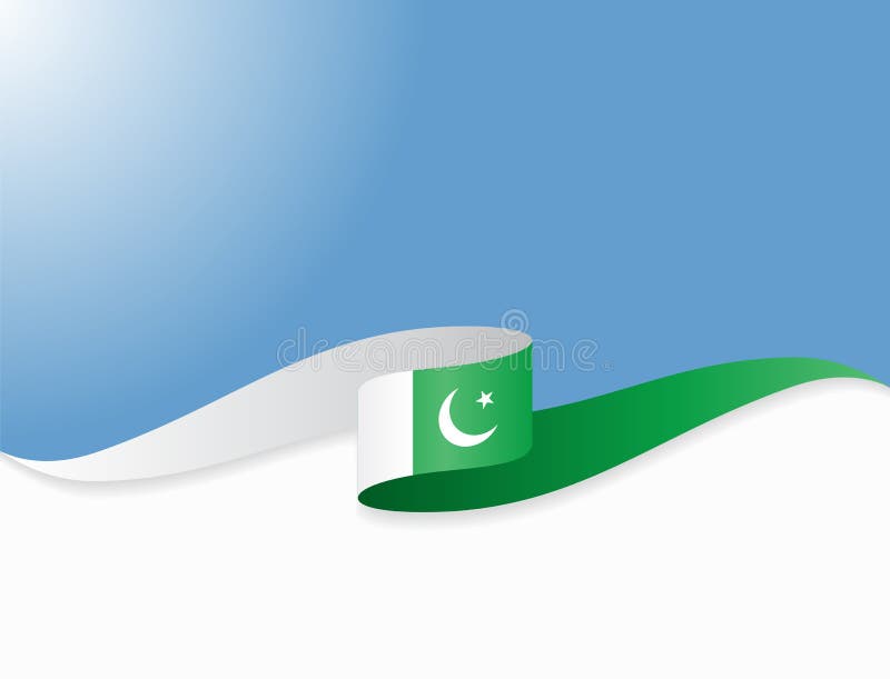 Pakistani Flag Wavy Background Layout. Vector Illustration. Stock ...