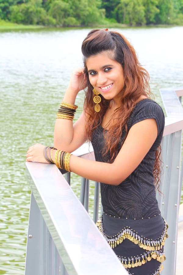 Pakistani Model by the River Stock Image - Image of arabian, beautiful ...