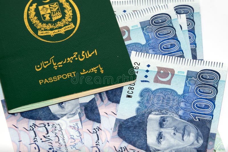 Pakistani Passport on Pakistani Rupee Notes Stock Photo - Image of ...