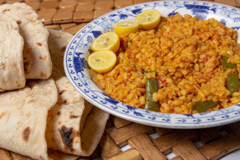Pakistani Urad Dal and Chapati Stock Photo - Image of brown, masoor ...