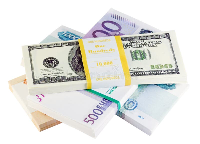 Pakketten Geld Van Verschillende Landen Stock Afbeelding - Image of ...