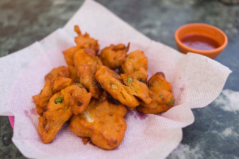 Pakora Snacks in India stock image. Image of india, chunks - 76753421