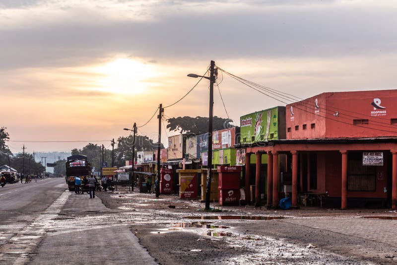 PAKWACH, UGANDA - MARCH 9, 2020: Morning View of Pakwach Town, Ugan ...