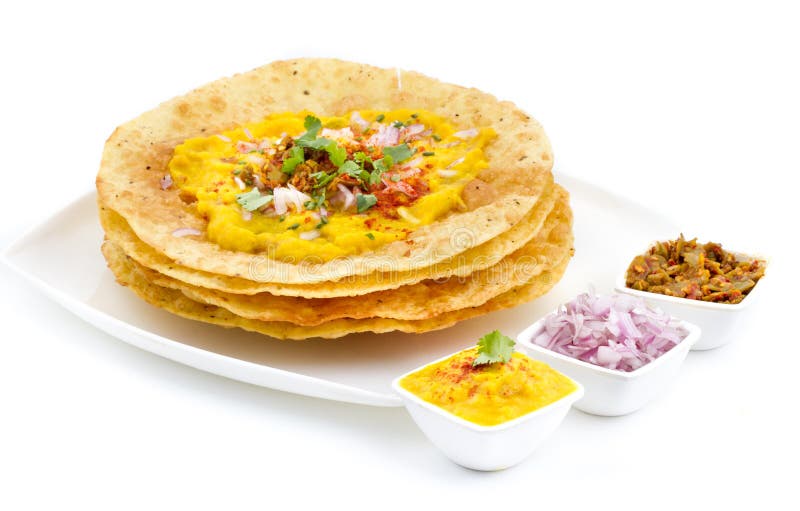 Puri or Poori Traditional Indian Homemade Deep Fried Bread or Chapati ...