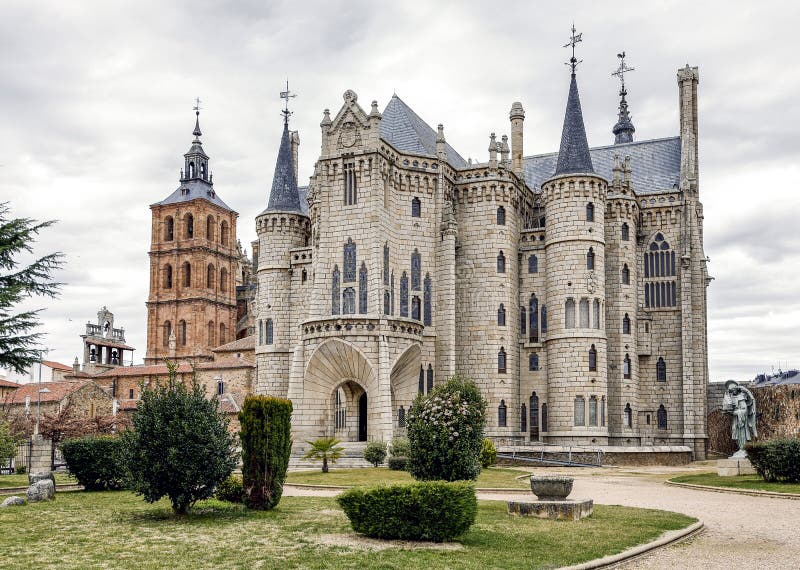 Catedral Da Espanha De Astorga Imagem de Stock - Imagem de castelo ...