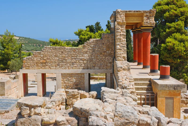 Palácio De Knossos. Creta, Grécia Foto de Stock - Imagem de grego ...