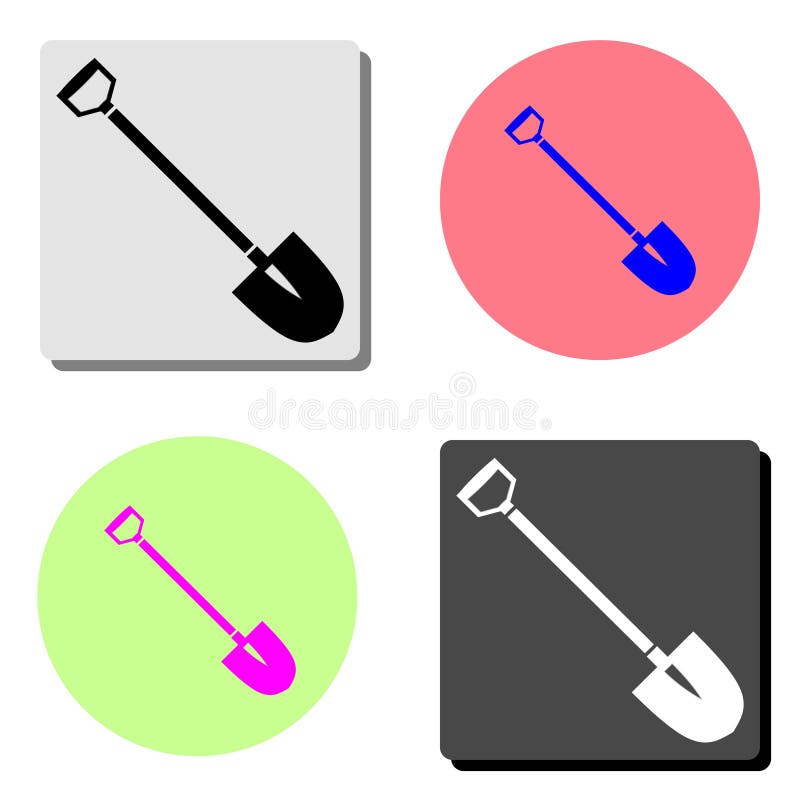 Pala Icono Plano Del Vector Ilustración del Vector - Ilustración de ...