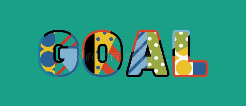 Palabra Art Illustration Del Concepto De La Meta Ilustración del Vector ...