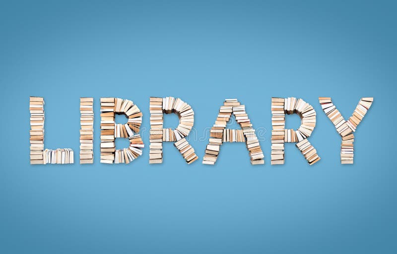 Palabra De La BIBLIOTECA Dispuesta De Los Libros Stock de ilustración ...