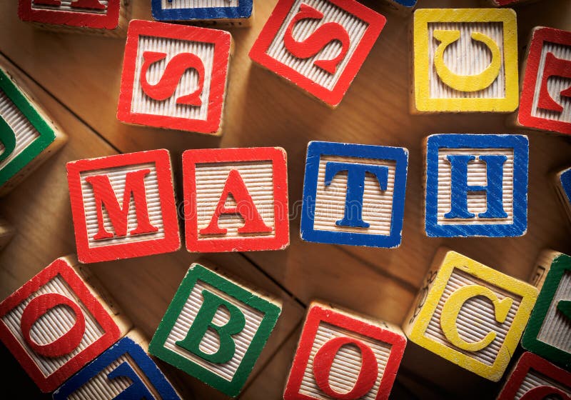 Palabra de la matemáticas foto de archivo. Imagen de juguetes - 37514878