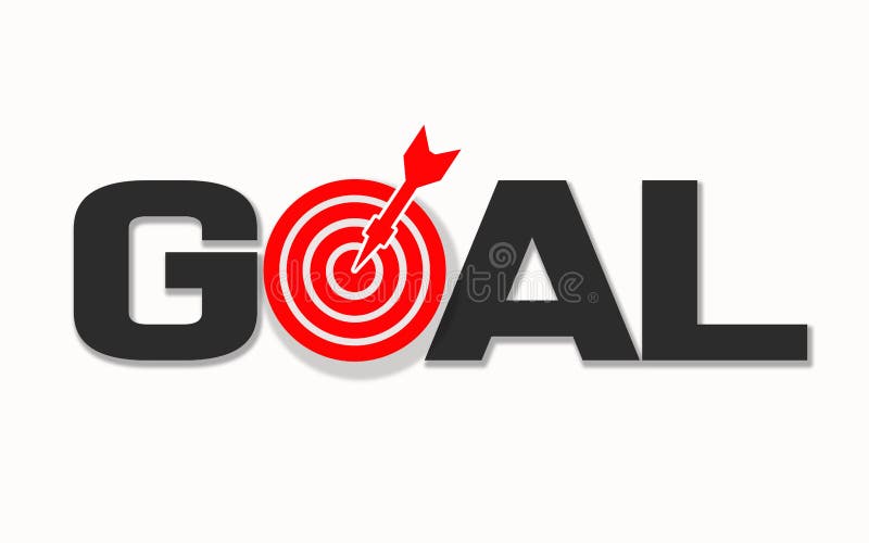 Palabra De La Meta Con Las Blancos Y Las Flechas Stock de ilustración ...