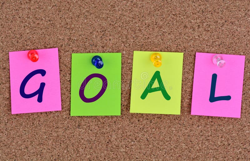 Palabra De La Meta En Notas Imagen de archivo - Imagen de objetivo ...