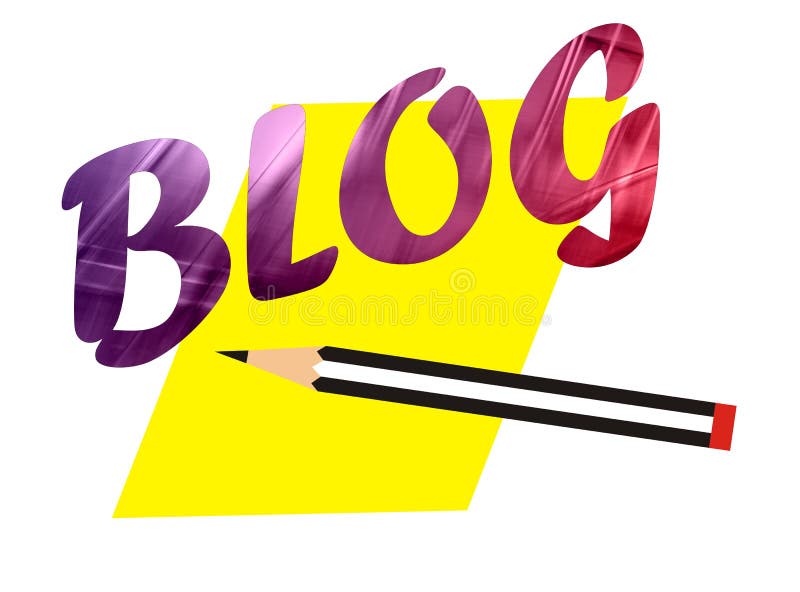 Fondo Blanco Colgante De La Palabra Del Blog 3D Stock de ilustración ...