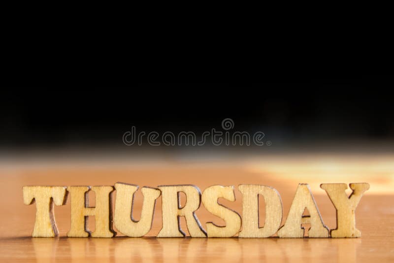 Palabra De Jueves En La Tabla Foto de archivo - Imagen de texto ...