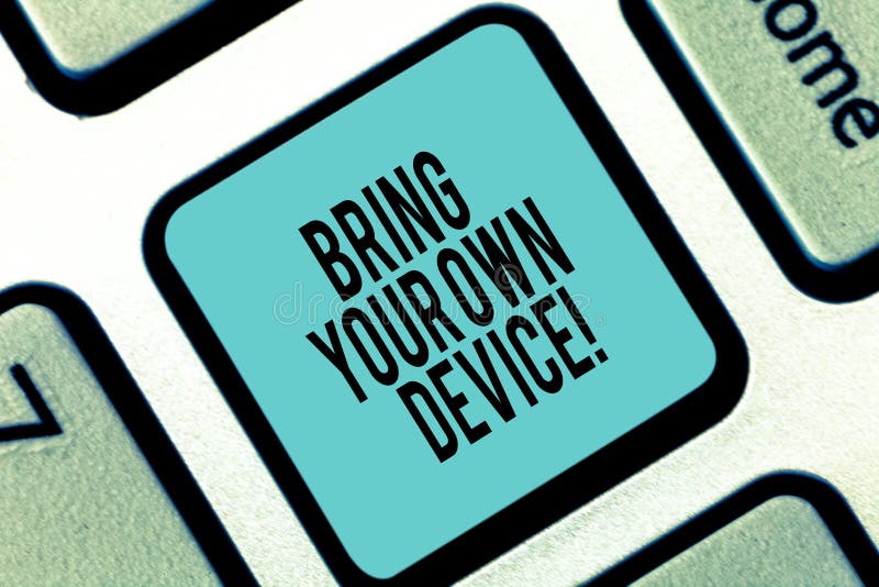 Palabra Que Escribe El Texto Bring Your Own Device E Foto de archivo ... Palabra Que Escribe El Texto Bring Your Own Device E Foto de archivo ...