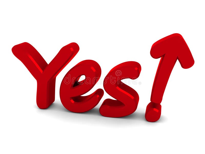 Palabra sí stock de ilustración. Ilustración de texto - 22042578