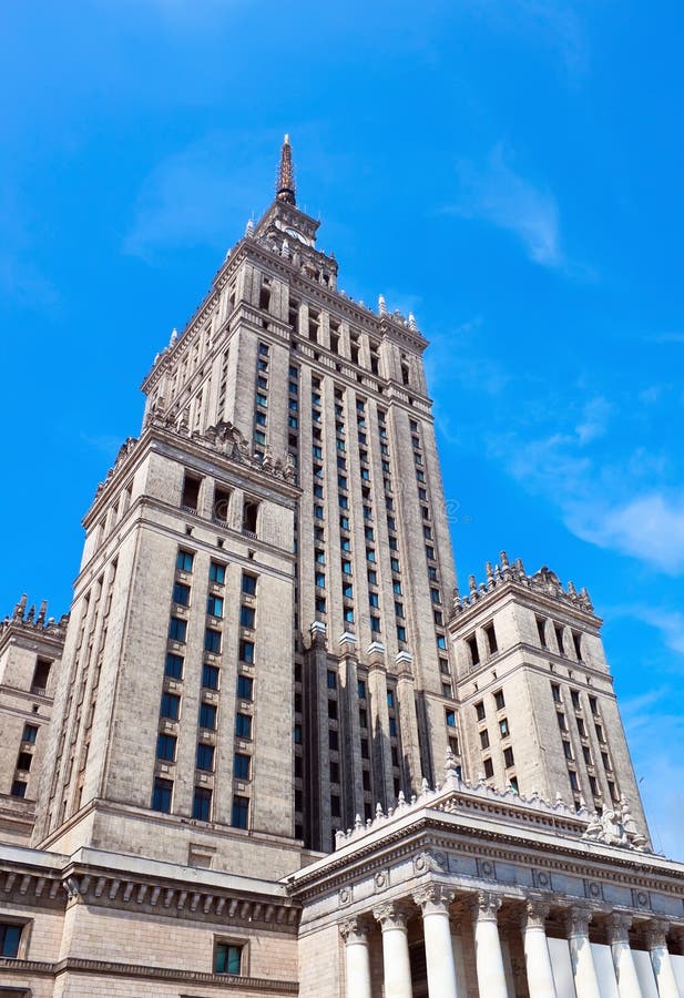 Palace of Culture and Science Stock Photo - Image of front, sightseeing ...
