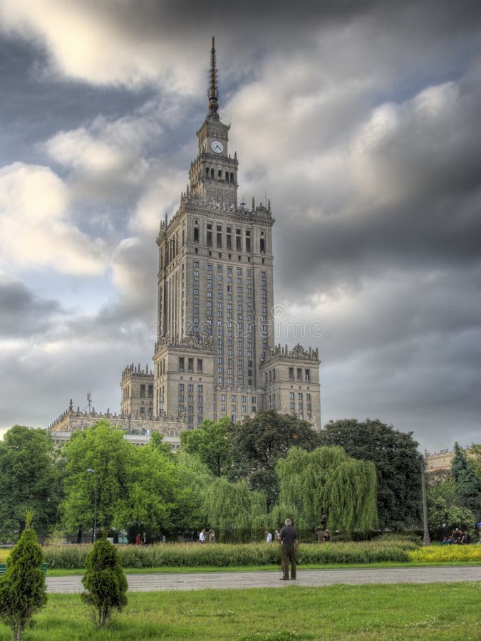 Palace of Culture and Science in Warsaw Stock Photo - Image of capital ...