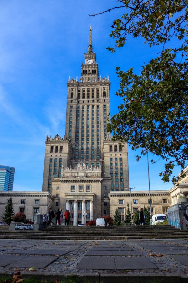 Palace of Culture and Science in Warsaw Editorial Stock Image - Image ...