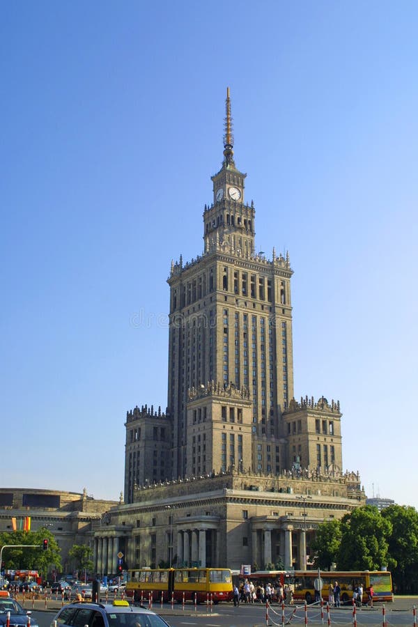 The Palace of Culture and Science, Warsaw, Poland. Retro Stock Image ...