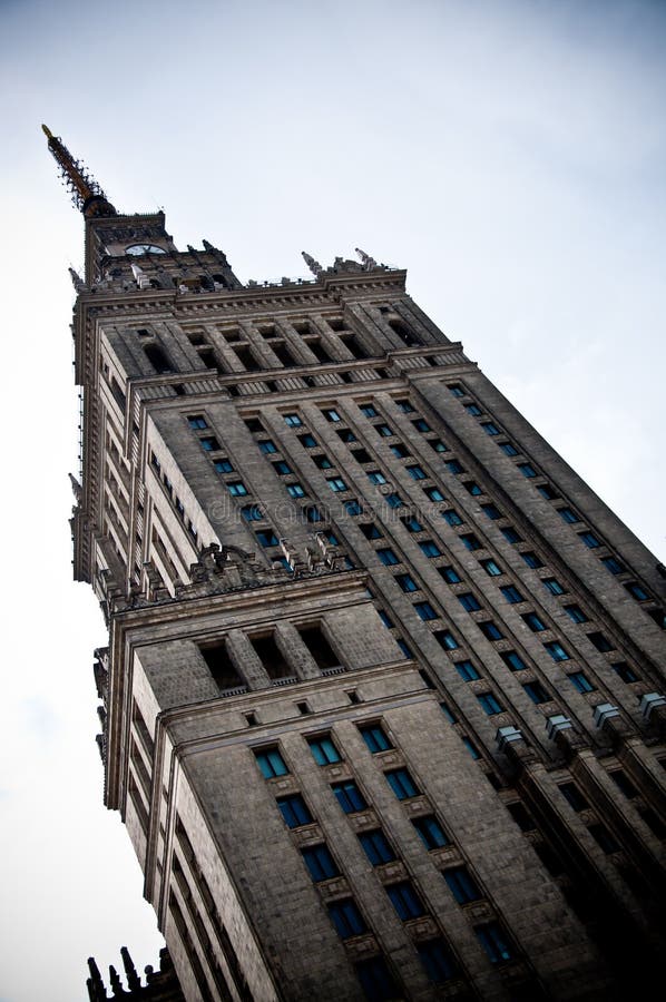 Palace of the Culture and Sciences Stock Image - Image of high ...