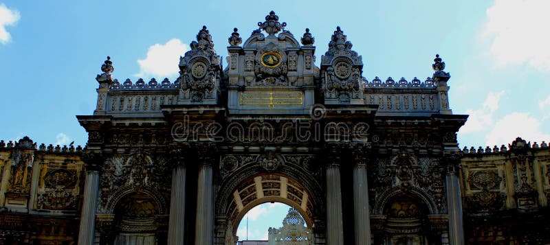 Palace gate stock image. Image of clouds, gates, styles - 29146679