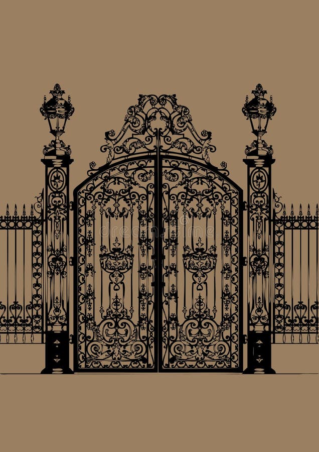 Palace Gate stock vector. Illustration of posh, history - 5374038