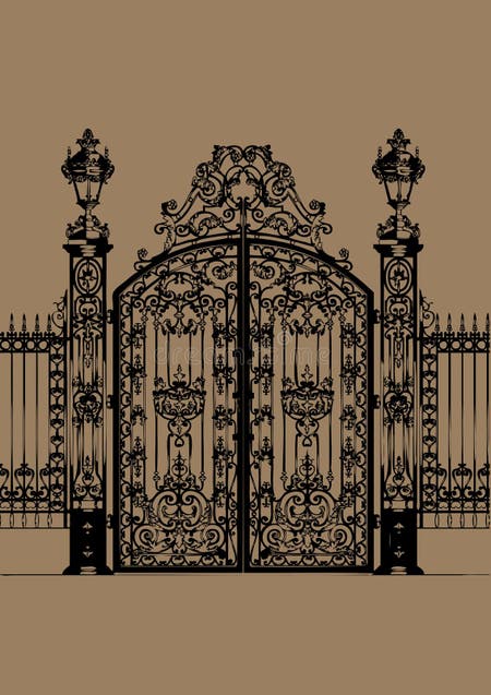Palace Gate stock vector. Illustration of posh, history - 5374038
