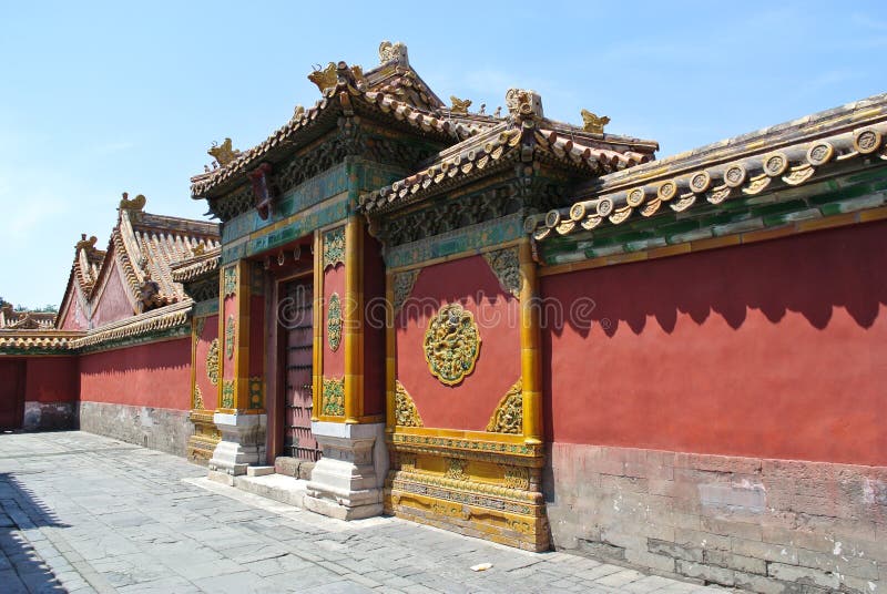 A Palace Gate Inside the Forbidden City Editorial Photo - Image of ...