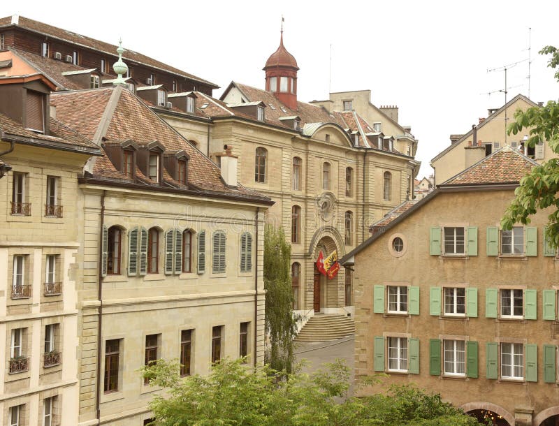 Palace of Justice in Geneva, Switzerland Stock Image - Image of urban ...