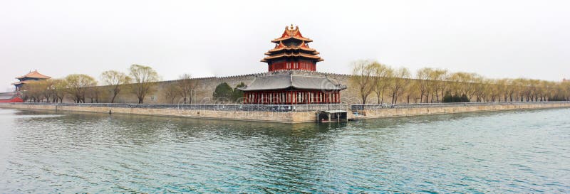 The Palace Museum Watchtower in Sping 2# Stock Photo - Image of trees ...