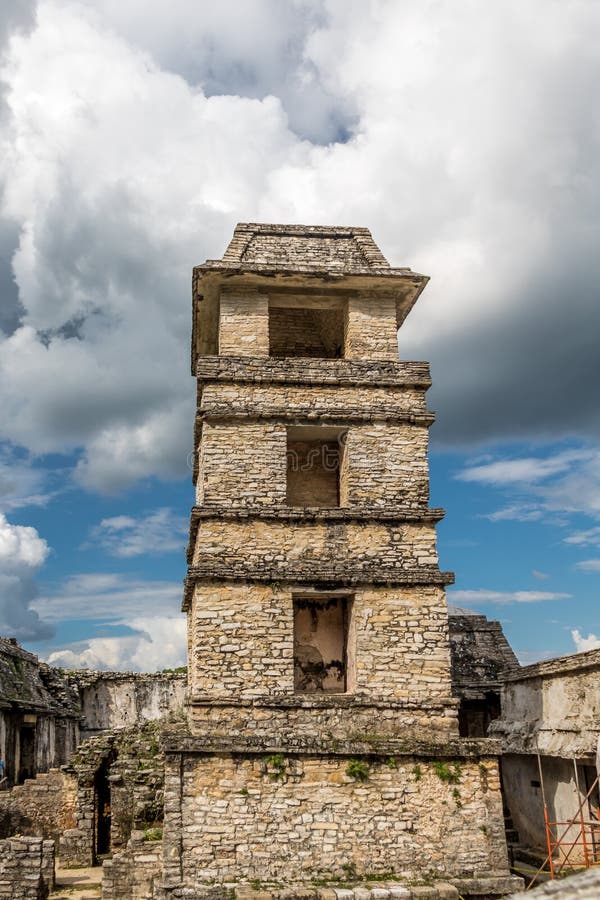 Palace Observatory Tower at Mayan Ruins of Palenque - Chiapas, Mexico ...