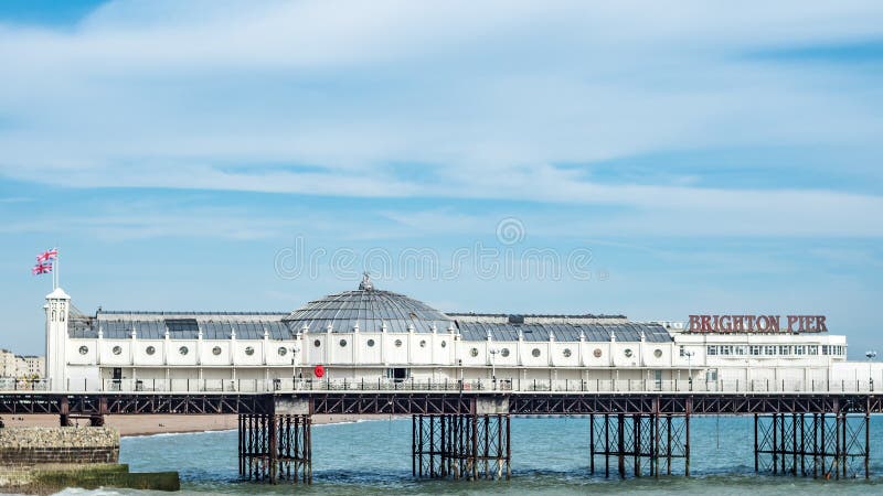 The Victorian Brighton Pier and the Brighton Wheel after Sunset ...